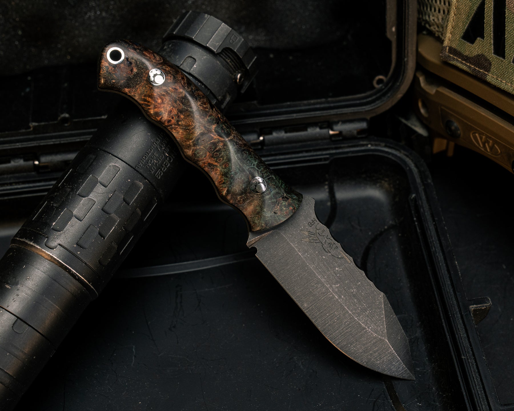 Disaster Cub- Dyed Black Ash, Mosaic Pins, Aluminum Lanyard Pin, Groov ...