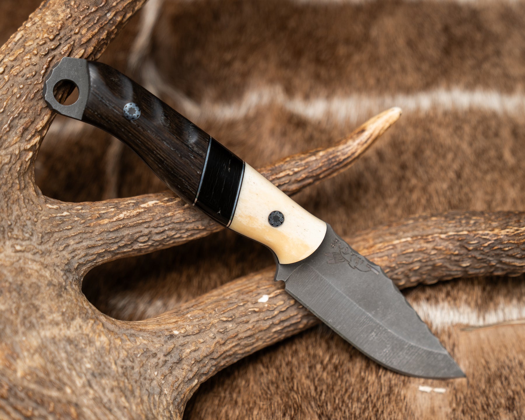 Cowboy Carry - Giraffe Bone, Black G10 and Aluminum Pin Striping, Biso ...