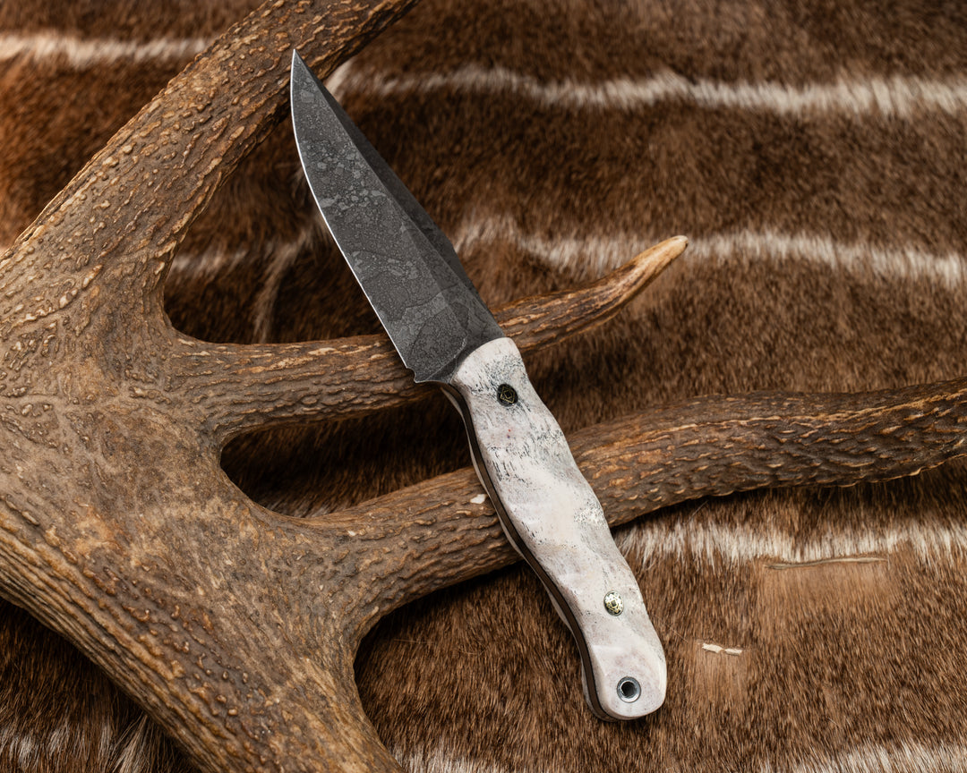 Drop Point Scalper - CO Elk Antler, Mosaic Pins, Aluminum Lanyard Pin ...