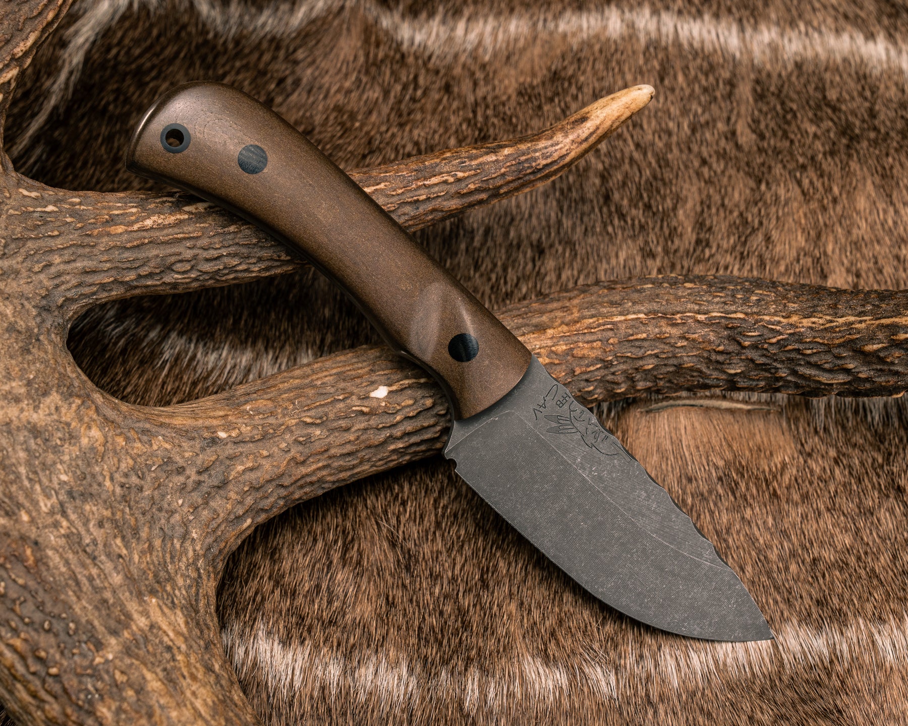 Cav Jr- Brown's Point Richlite, CF Pins, CF Lanyard Pin, Textured Grip ...