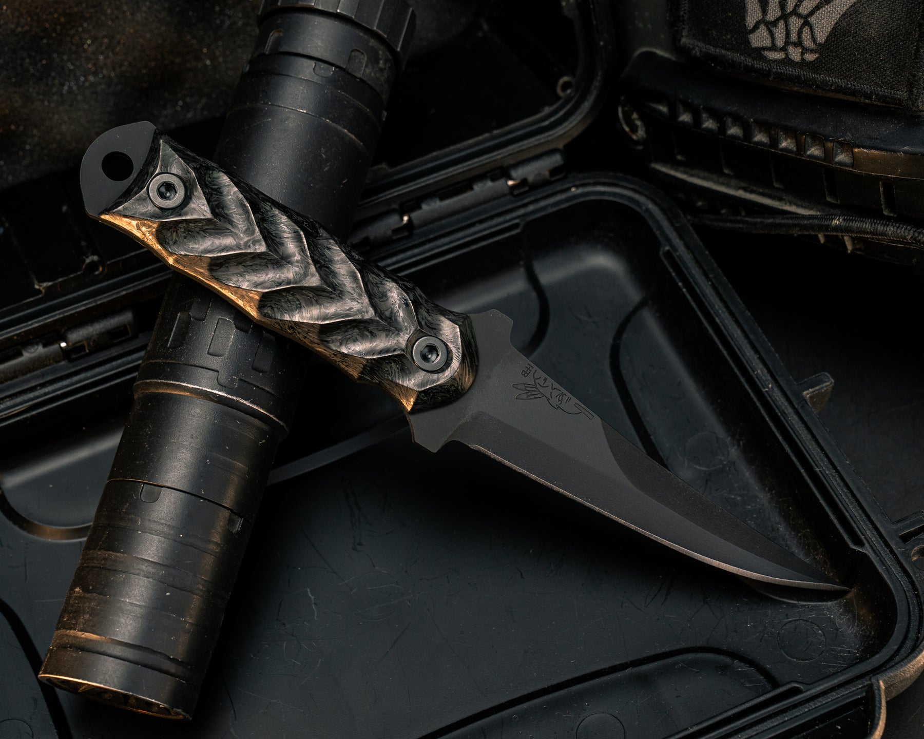 Combat Filet - Black Dark Matter Carbon Fiber, Armor Black Cerakote, A ...
