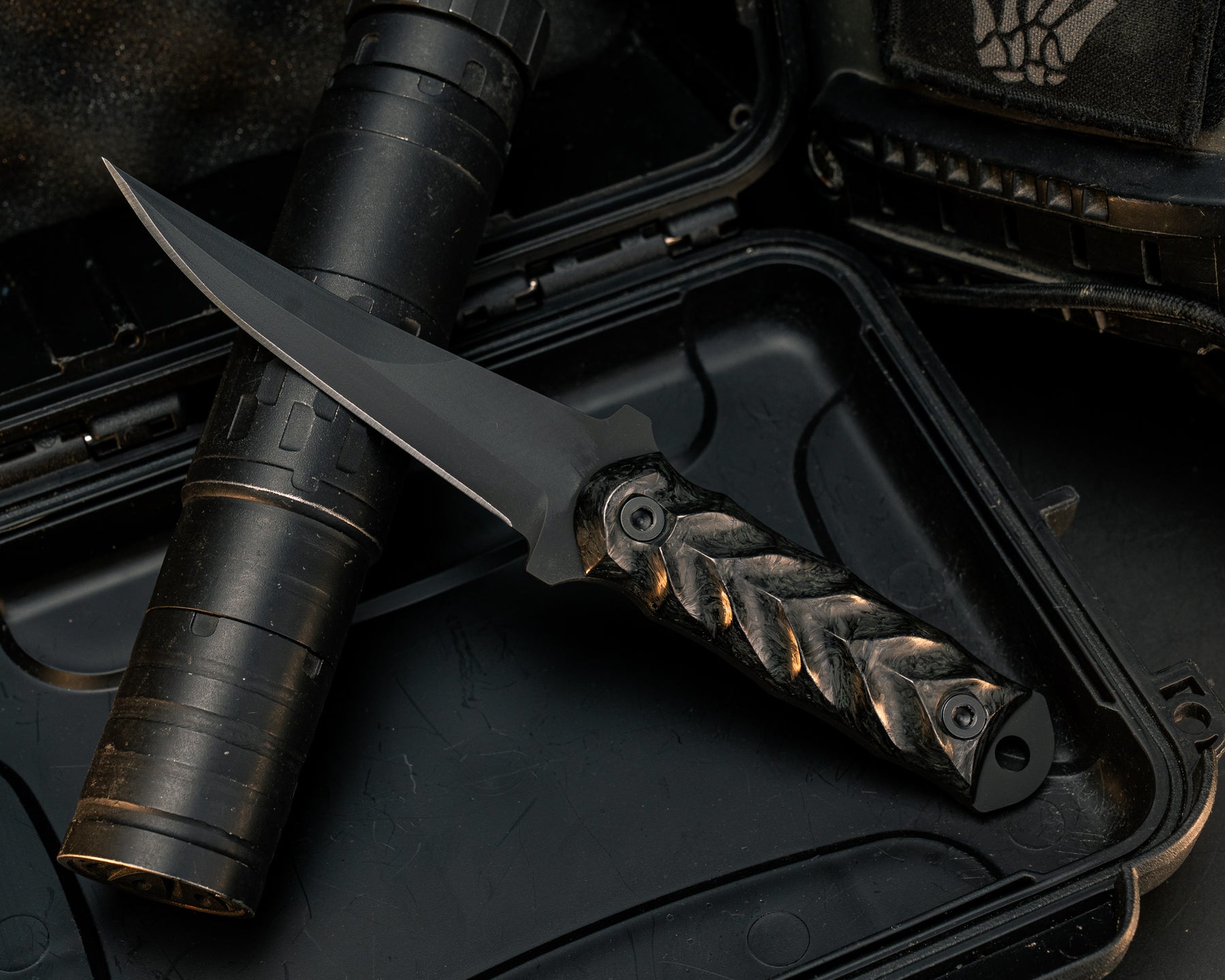 Combat Filet - Black Dark Matter Carbon Fiber, Armor Black Cerakote, A ...