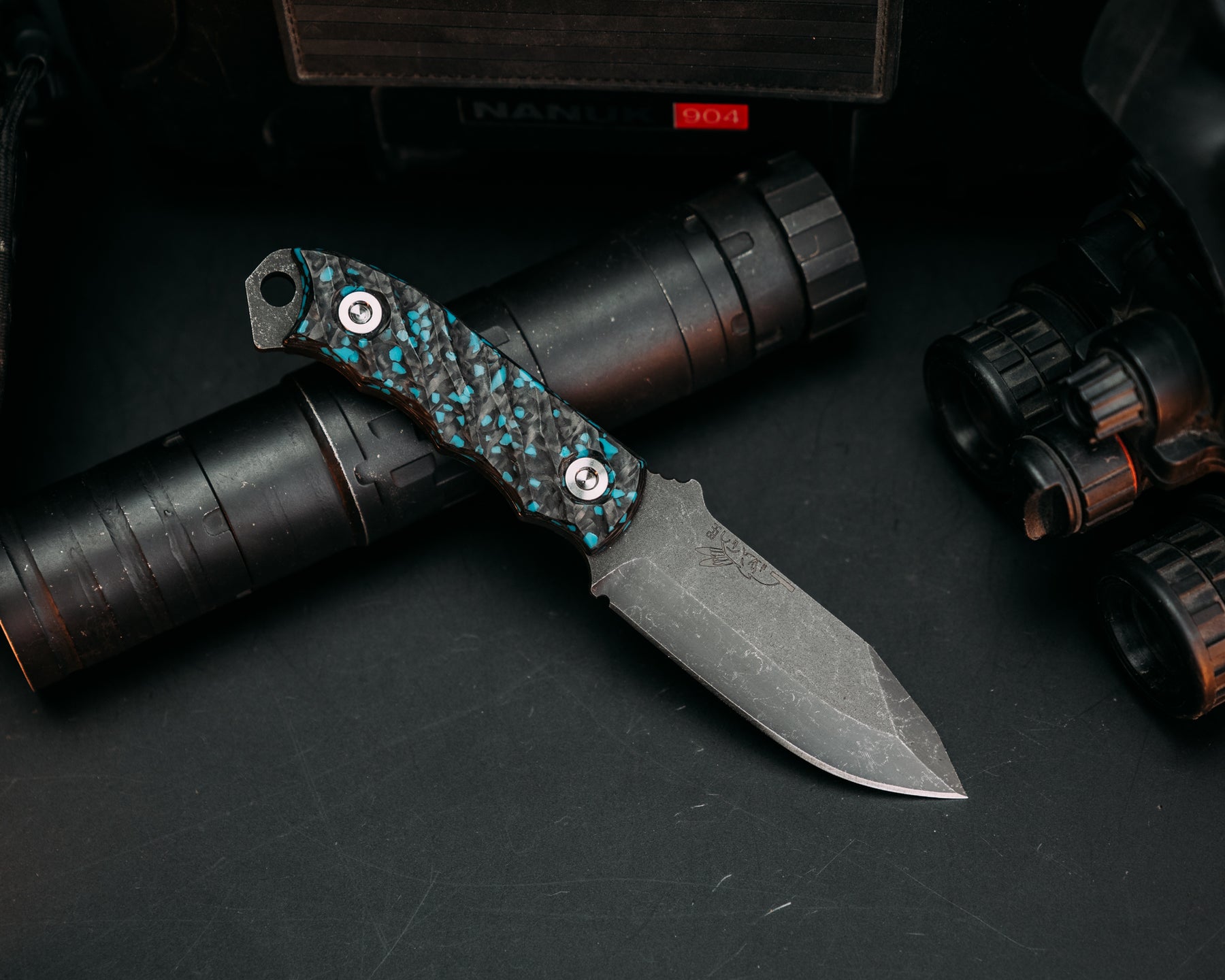 Disaster Cub - Turquoise Rocky Wave Carbon, Ti Allen Bolts, Textured G ...