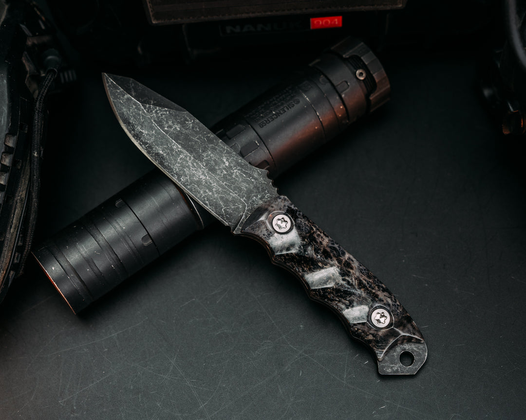 Disaster Jr - Dyed Black Ash Burl, Ti Torx Bolts, Smooth Grip. – Half ...