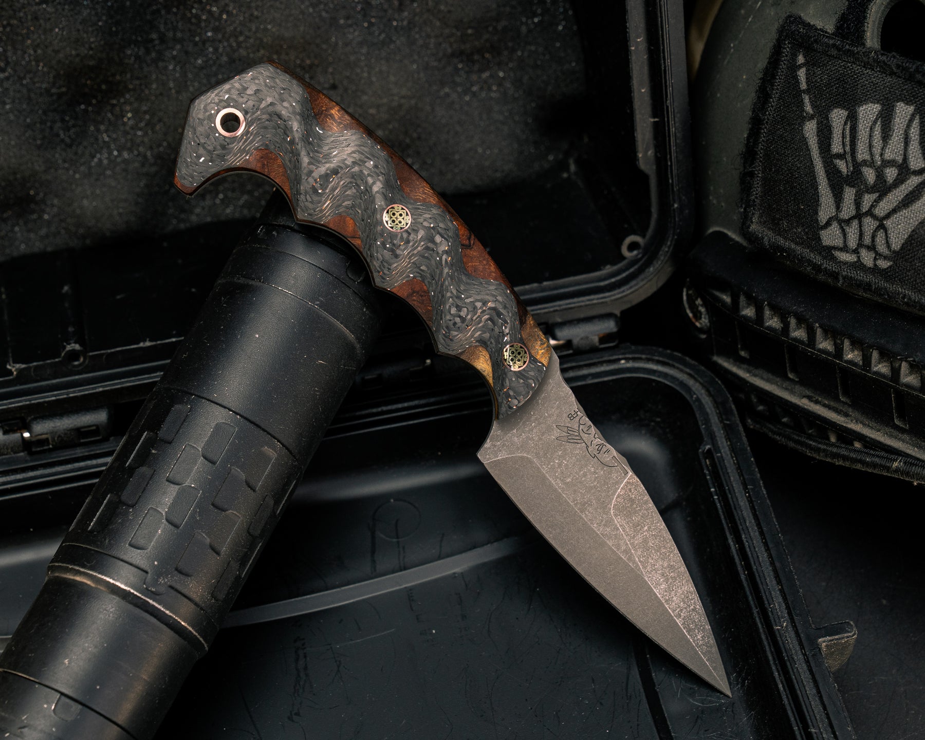 3" HUMINT- Carbon Fiber with Copper and Aluminum Flakes Over Hawaiian ...