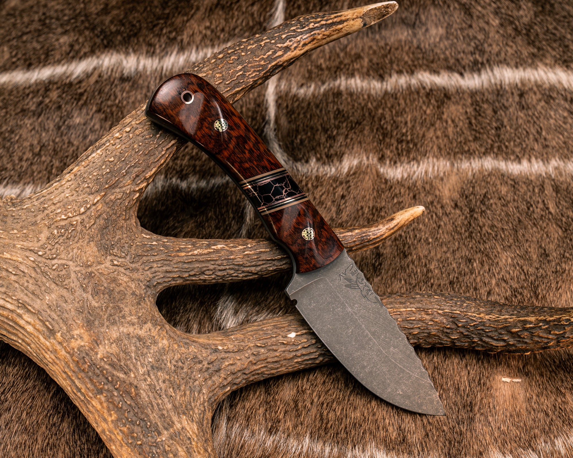 Cavner- Snakewood, Coyote G10, Black G10, Brass and Copper Pin Stripin ...
