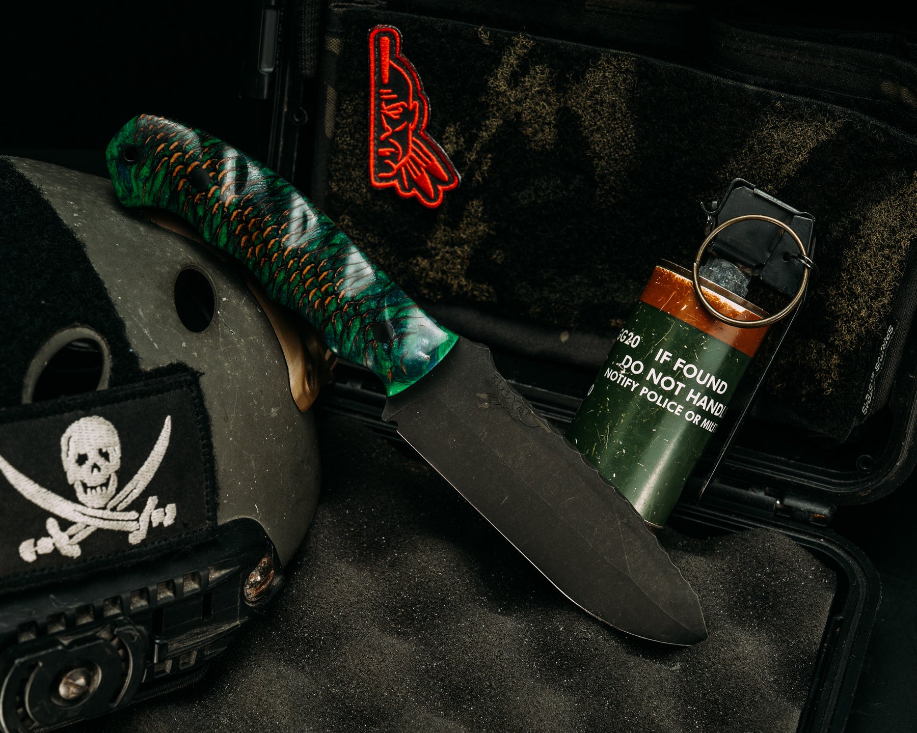 Disaster Breacher- Pinecone in Green Resin, CF Pins, CF Lanyard Pin, T ...