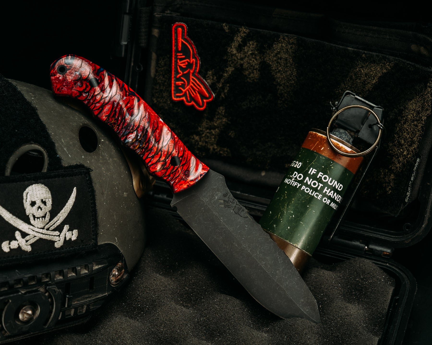 Disaster Breacher- Pinecone in Red Resin, CF Pins, CF Lanyard Pin, Tex ...