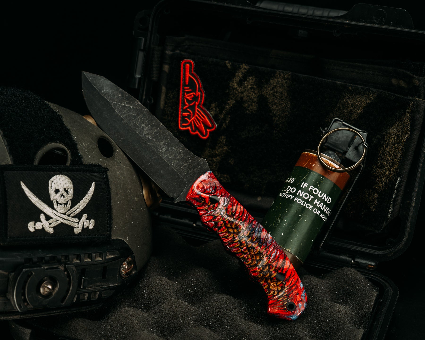 Disaster Breacher- Pinecone in Red Resin, CF Pins, CF Lanyard Pin, Tex ...