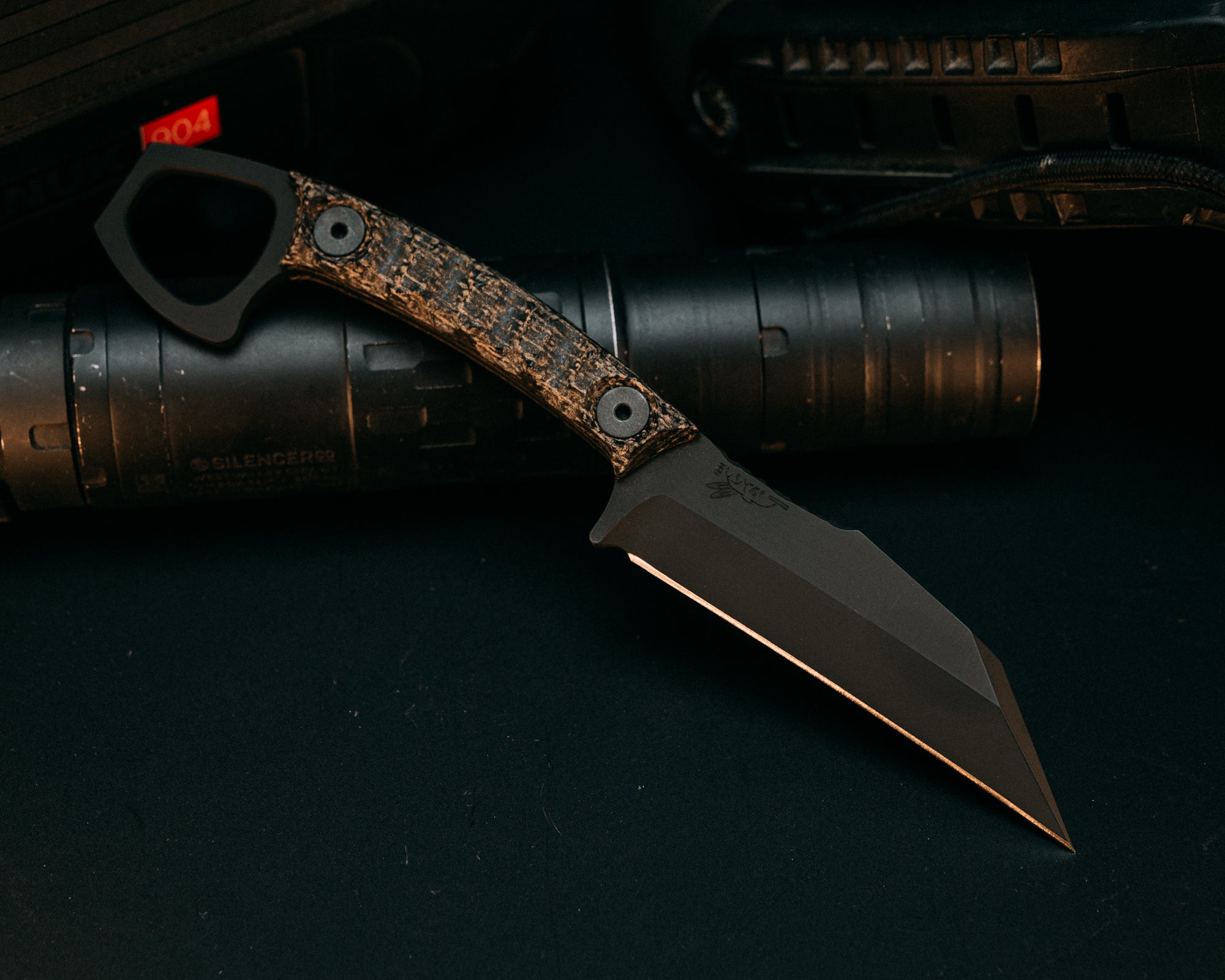 SHPOS - Black Burlap Micarta, Armor Black Cerakote, Allen Bolts, Iron ...