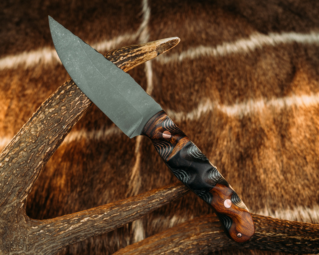 Crow Jr- Desert Ironwood Over Copper Dragon Strike Carbon, Black G10 P ...