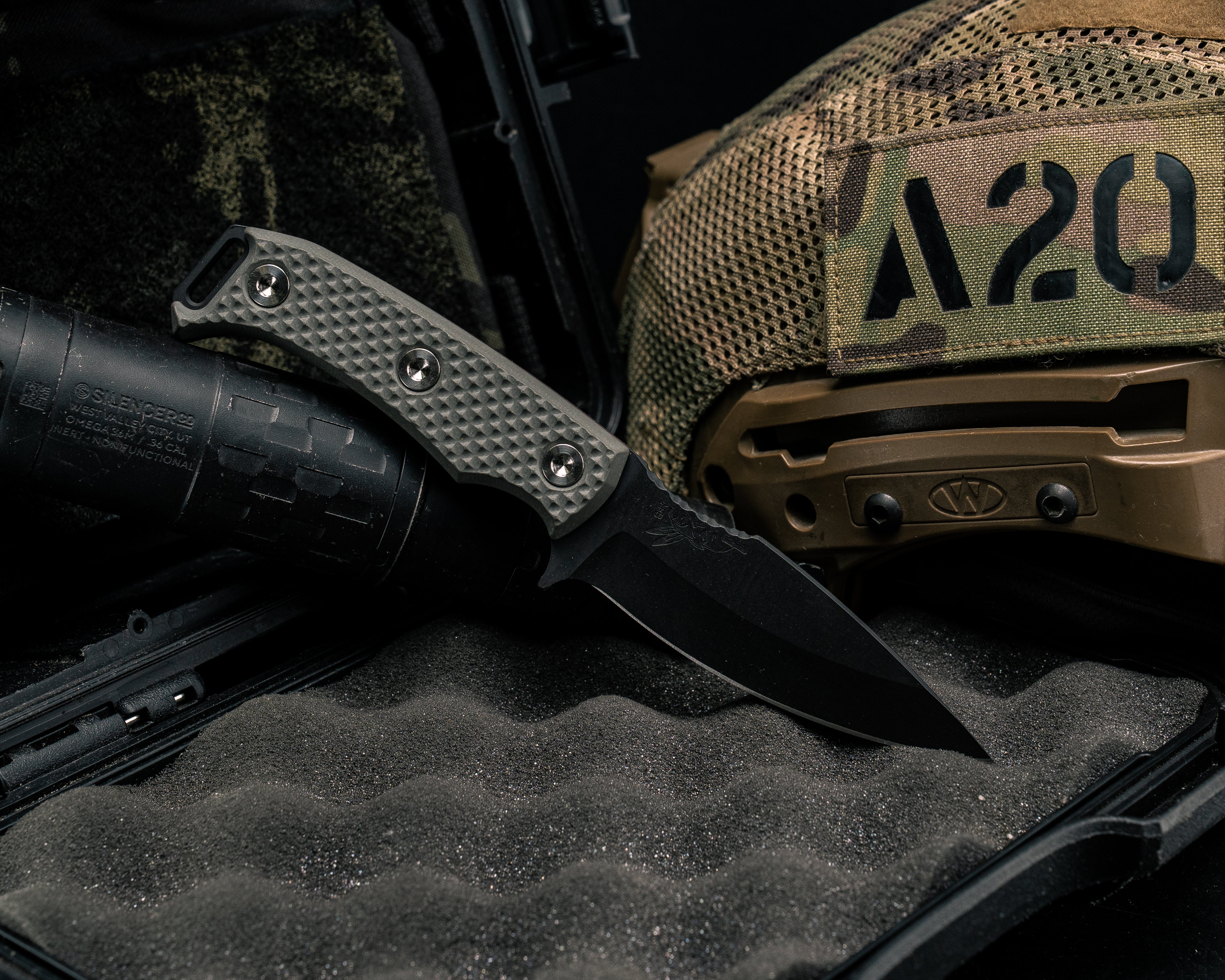 Ishi- Grey with Redline G10, Armor Black Cerakote, Ti Allen Bolts, Tex ...
