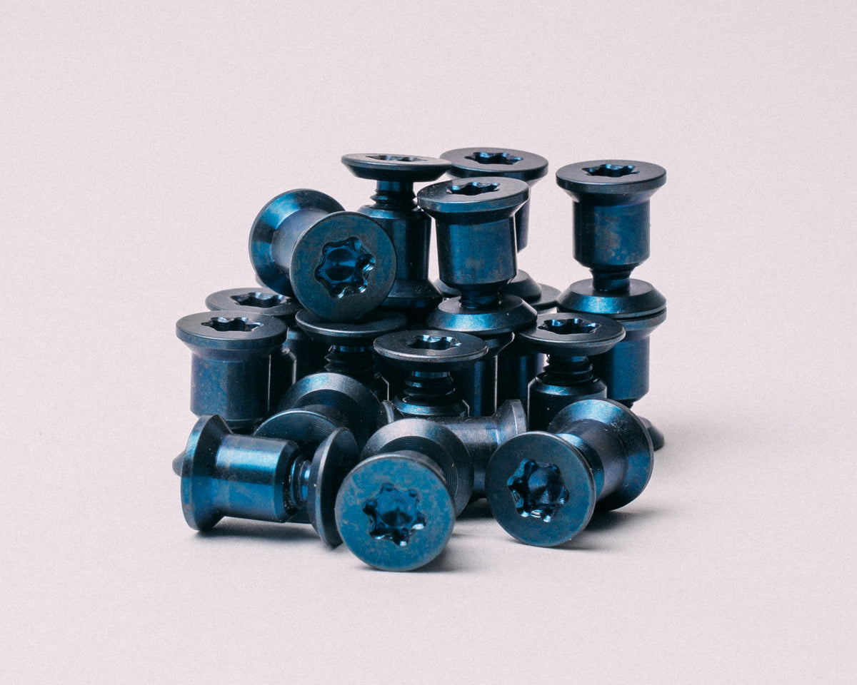 Titanium hardware, (SET of 2), anodized three battery blue, HFB-Short ...