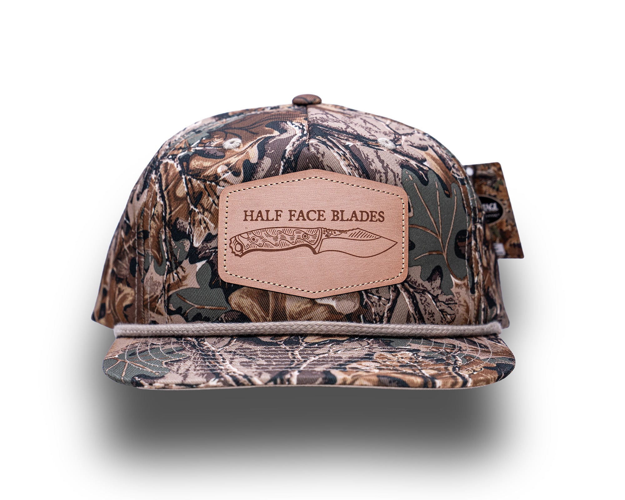 Woodland Camo Red HFB Logo Hat – Half Face Blades