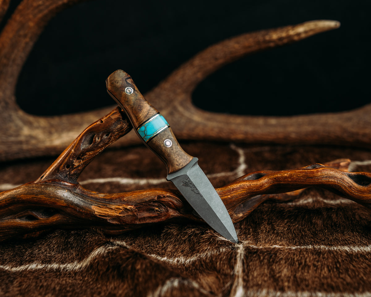 Pulse Checker- Black Ash, Black G10 and Brass Pin Striping, Turquoise ...