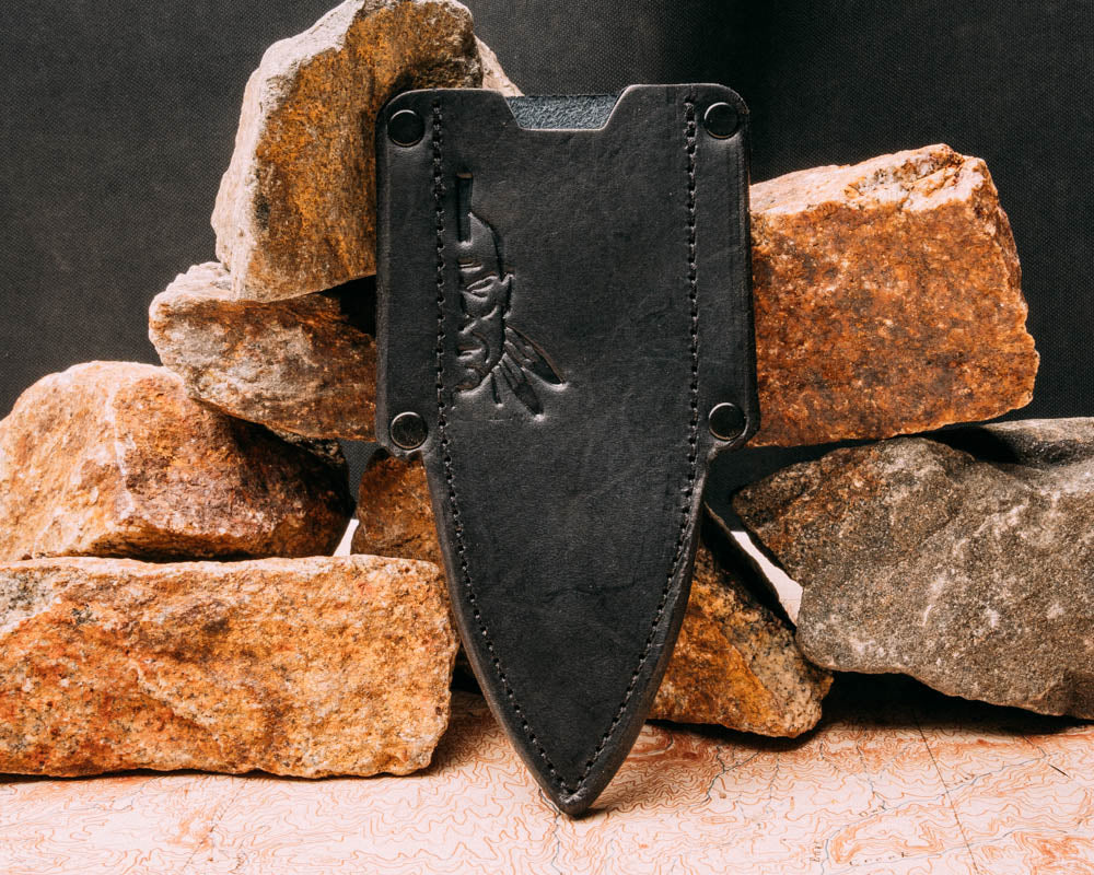 (Leather sheath) For Crow jr, Cav jr, Disaster jr, fits 6"-8"overall l ...
