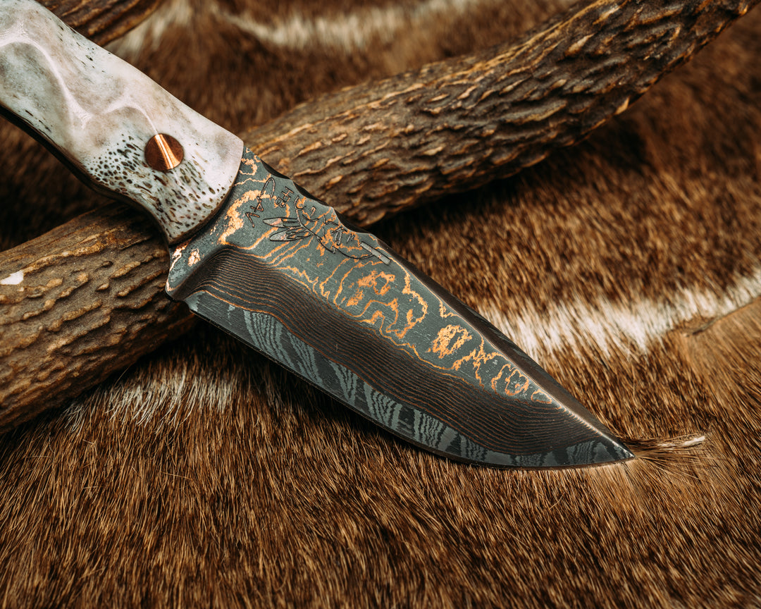 Modified Cav Jr- Baker Forge Random Pattern CopperMai- CO Elk Antler ...