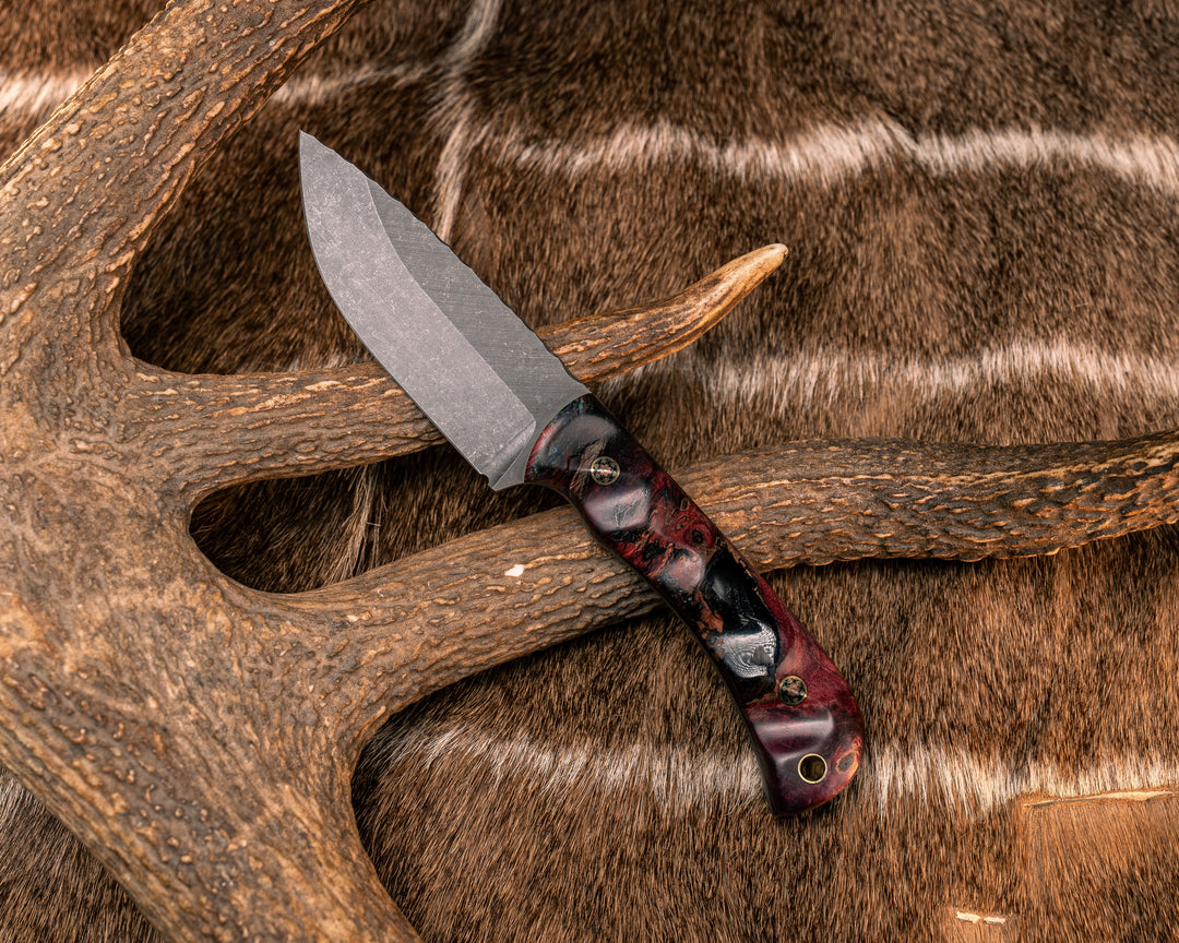 Cav Jr- Dyed Maple and Resin, Mosaic Pins, Brass Lanyard Pin, Textured ...